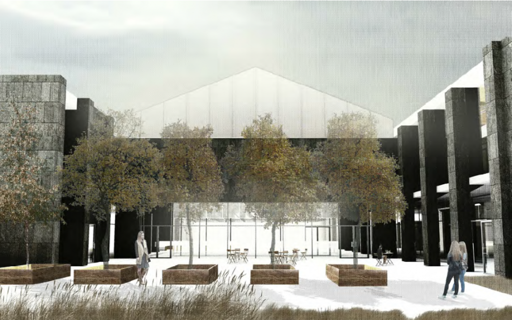 Madonna University Welcome Center, Exterior Courtyard Rendering - Vig ...